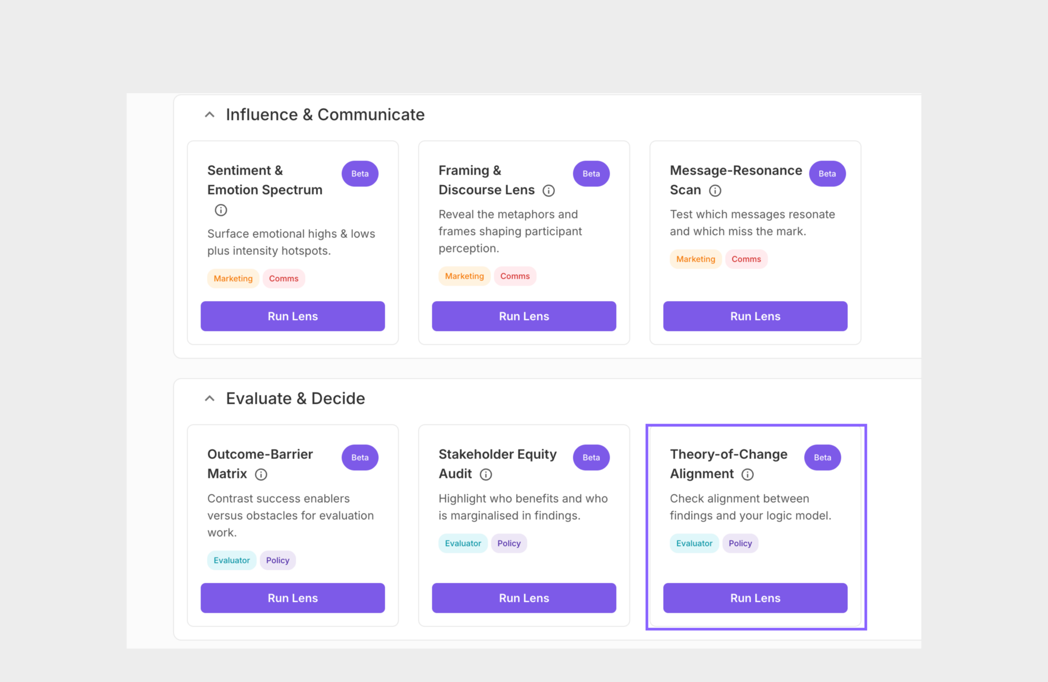 How To Do The Theory-of-Change Alignment Lens Analysis?